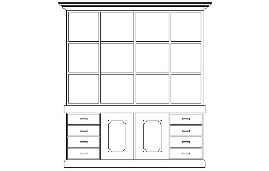 2d Block Of Tv Unit In Autocad Drawing Dwg File Cad File Cadbull