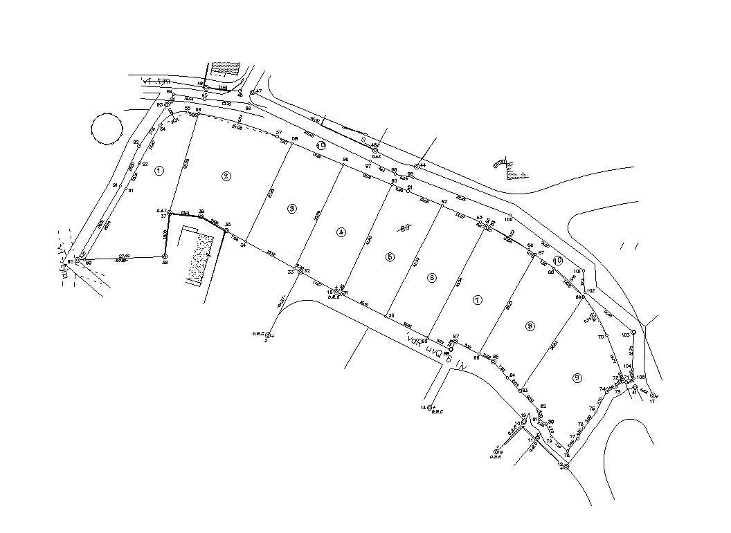 2d Design Of Plot Marking In Detail Autocad Drawing Cad File Dwg File
