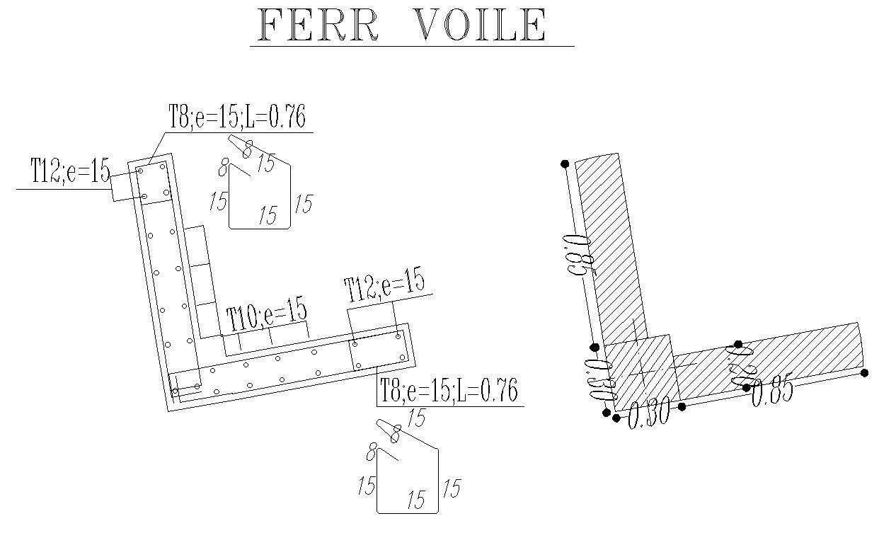 2d Design Of The Structure With Reinforcement Details In Autocad Drawing Cad File Dwg File