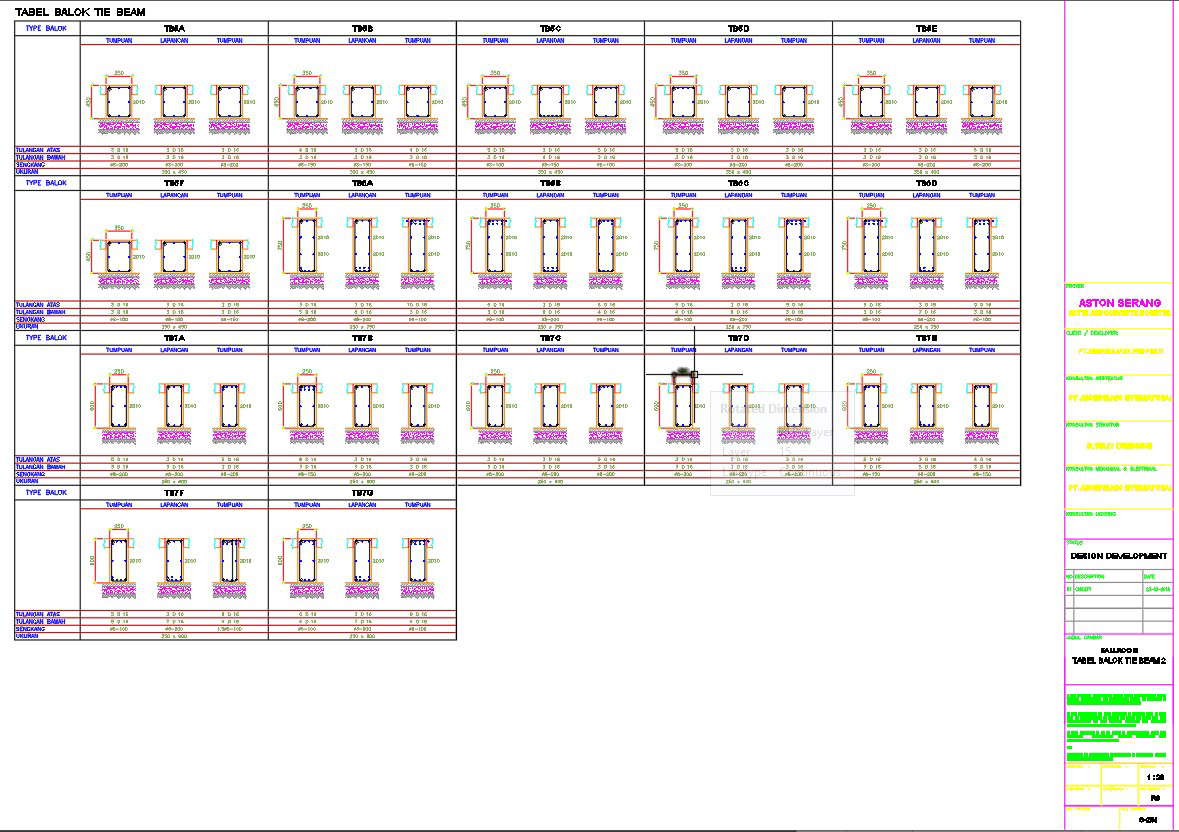 2D design of tie beam table in AutoCAD drawing, CAD file, dwg file ... 2D design of tie beam table in AutoCAD drawing, CAD file, dwg file ...