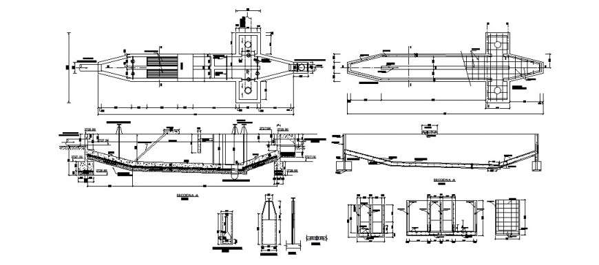 2d View Of Rcc Structure Detail Cad Consttruction Unit Autocad File Cadbull