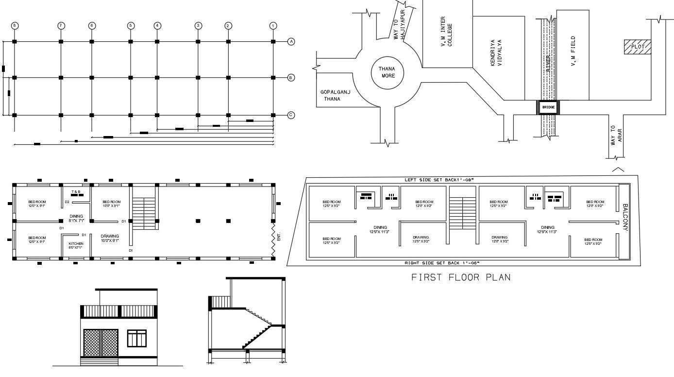 3 BHK Typical Apartment Floor Plan Drawing DWG File - Cadbull 3 BHK Typical Apartment Floor Plan Drawing DWG File - Cadbull