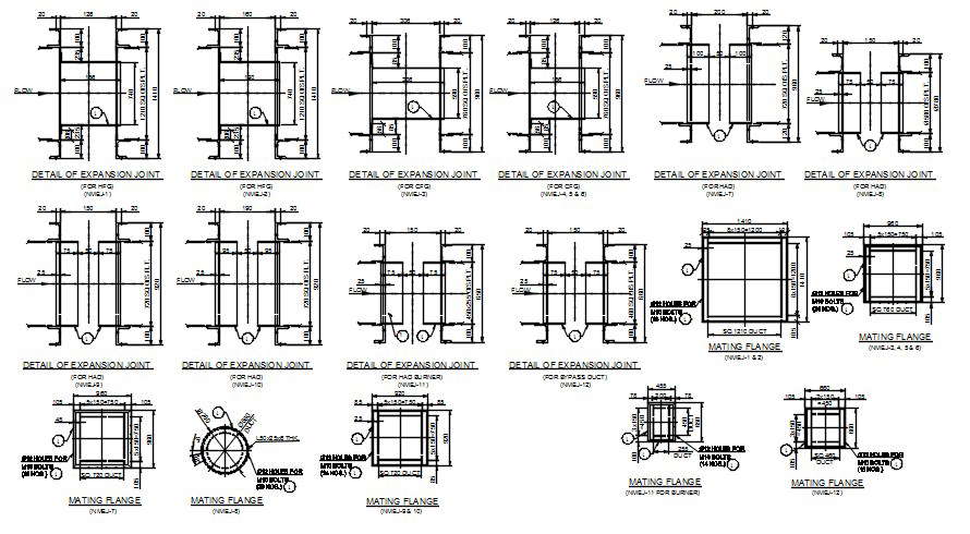 A Detail Of Expansion Joint And Mating Flange Is Given In This 2d