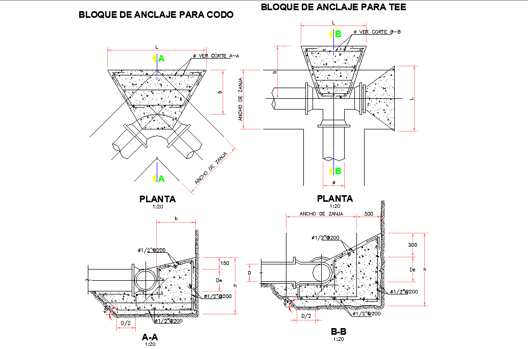 Anchors accessories plan and section autocad file - Cadbull