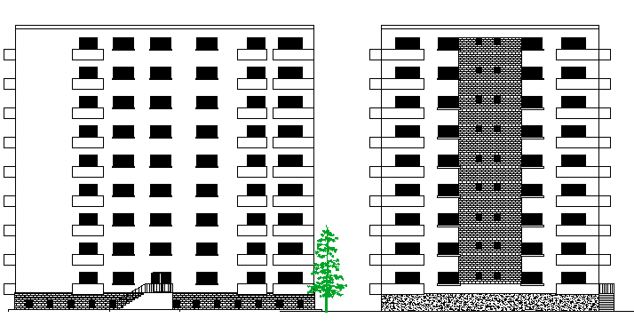Apartment Building Architecture Layout and Elevation dwg file - Cadbull Apartment Building Architecture Layout and Elevation dwg file - Cadbull