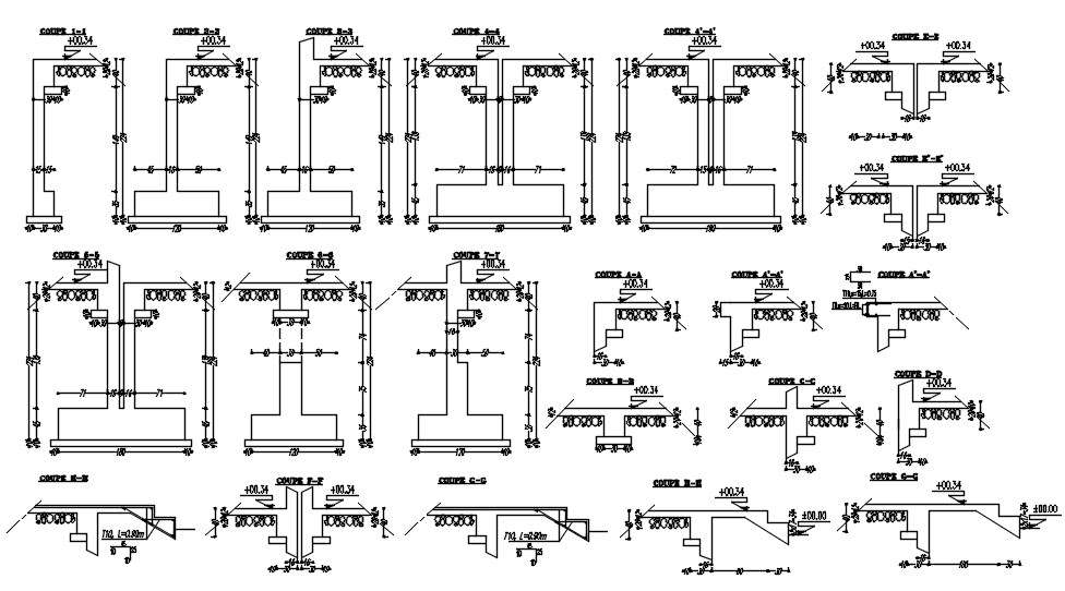 Autocad 2d Drawing Of Different Structures With Formwork Details Cad File Dwg File Cadbull