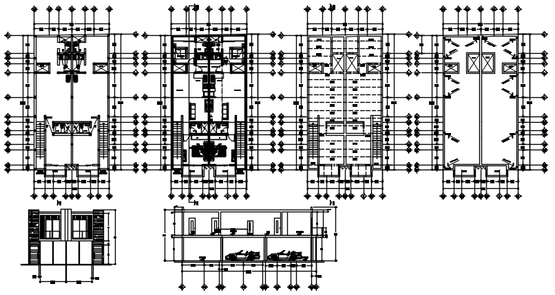 Autocad drawing of residential bungalow layout Autocad drawing of residential bungalow layout