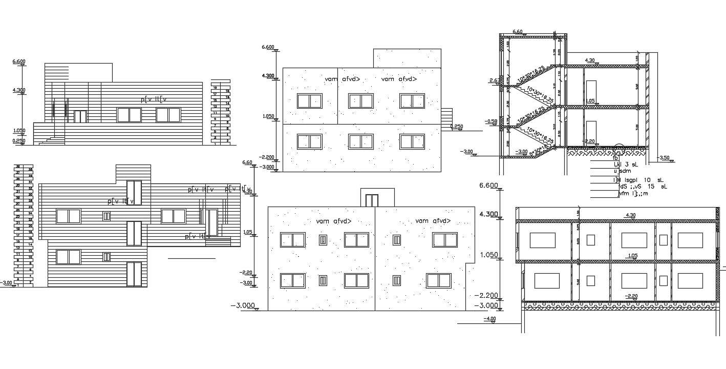 Bungalow Building Sectional Elevation Design DWG File - Cadbull Bungalow Building Sectional Elevation Design DWG File - Cadbull