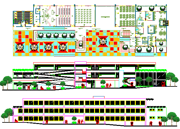 College Architecture Layout Elevation and Structure Details dwg file ... College Architecture Layout Elevation and Structure Details dwg file ...