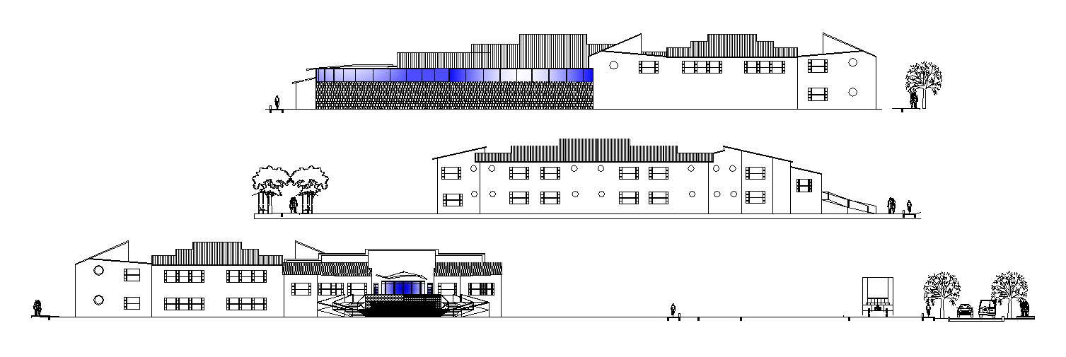 Commercial complex elevation in dwg file - Cadbull Commercial complex elevation in dwg file - Cadbull