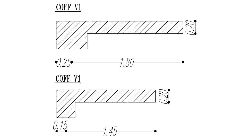 Cross Section Of Slab With Formwork Details In Autocad 2d Drawing Cad