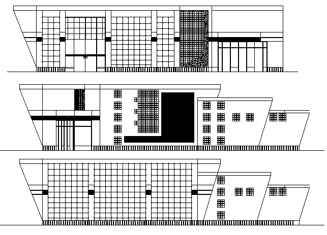 Detailed elevation view of multi-flooring city bank agency dwg file ... Detailed elevation view of multi-flooring city bank agency dwg file ...