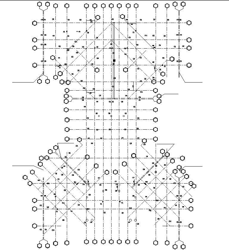 Detailed Column Layout 2d Drawing Autocad File In Dwg Format Cadbull