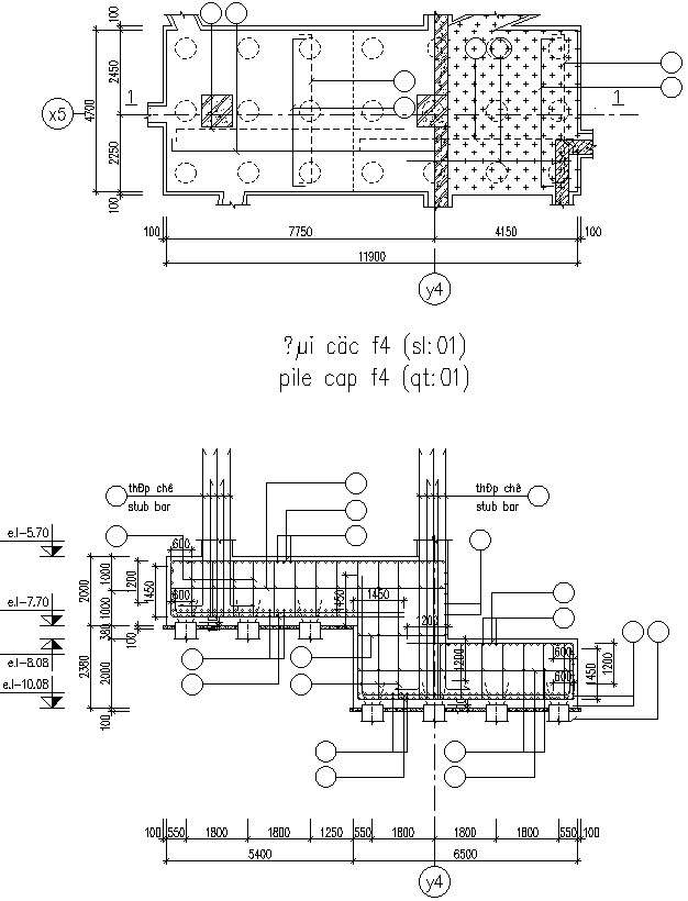 Details of reinforcement pile cap. - Cadbull Details of reinforcement pile cap. - Cadbull