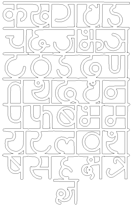 Devanagari Font Indian Languages Hindi Stock Vector Dwg Autocad File