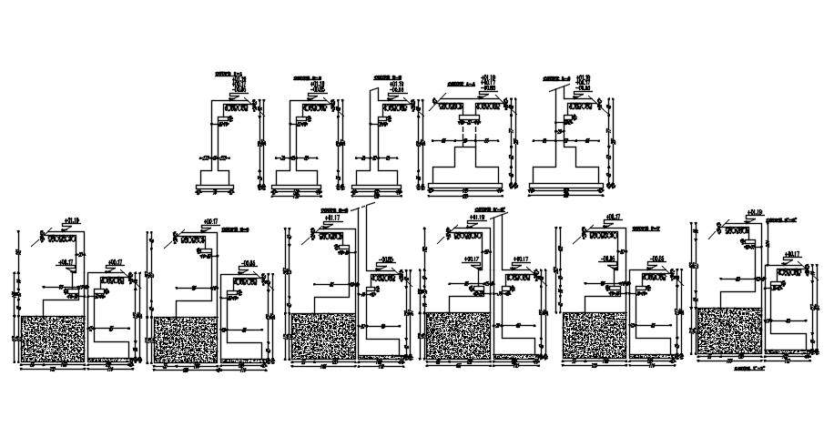 Different Structure Sections Design With Formwork Details In Autocad 2d Drawing Cad File Dwg
