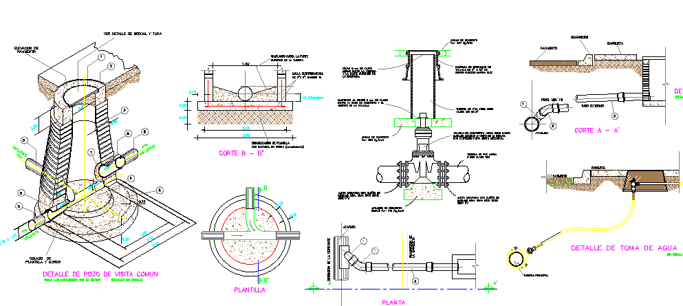 Drinkable water tank constructive details dwg file - Cadbull Drinkable water tank constructive details dwg file - Cadbull