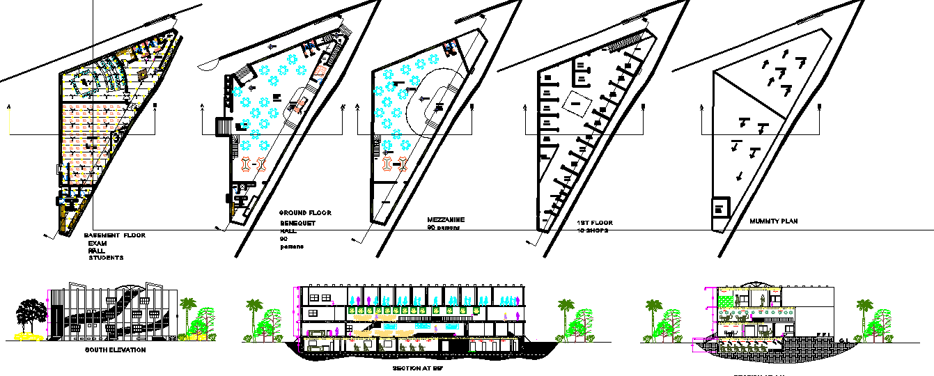 Educational institutional building elevation and plan dwg file - Cadbull Educational institutional building elevation and plan dwg file - Cadbull