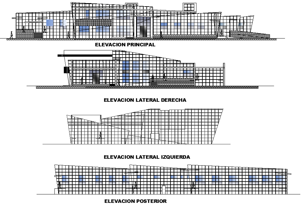 Elevation Administration building plan detail dwg file - Cadbull Elevation Administration building plan detail dwg file - Cadbull