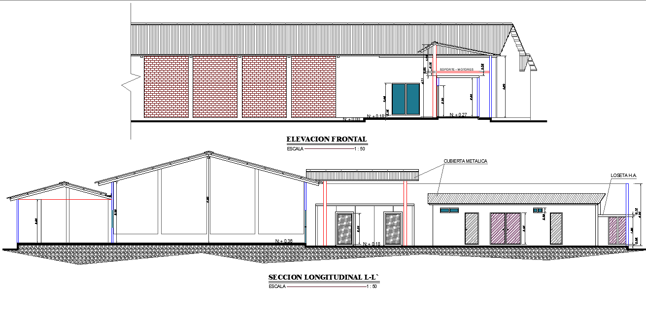 Elevation and section Plant fish processing detail dwg file - Cadbull Elevation and section Plant fish processing detail dwg file - Cadbull