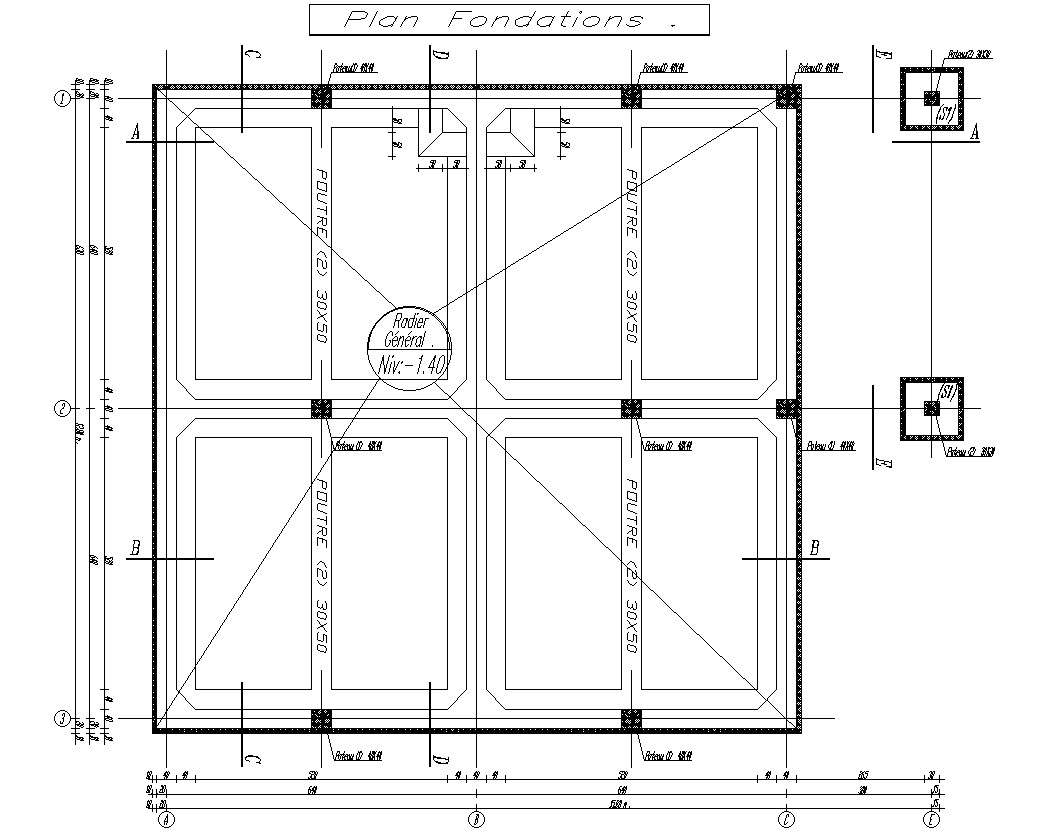 Foundation Formwork Design In Detail Autocad 2d Drawing Cad File Dwg