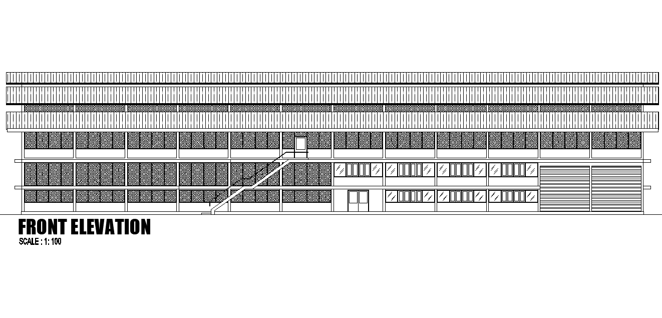 Front elevation factory plan detail dwg file - Cadbull Front elevation factory plan detail dwg file - Cadbull