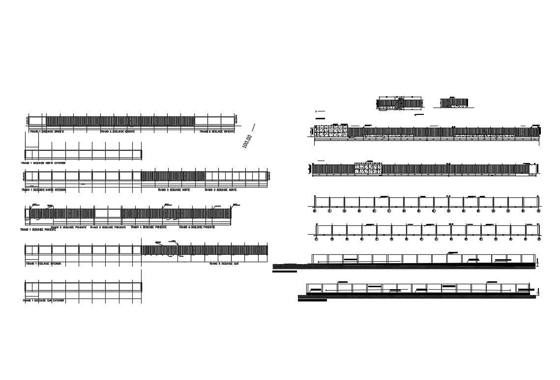 Gate and perimeter fence elevation, section, plan and structure details ... Gate and perimeter fence elevation, section, plan and structure details ...