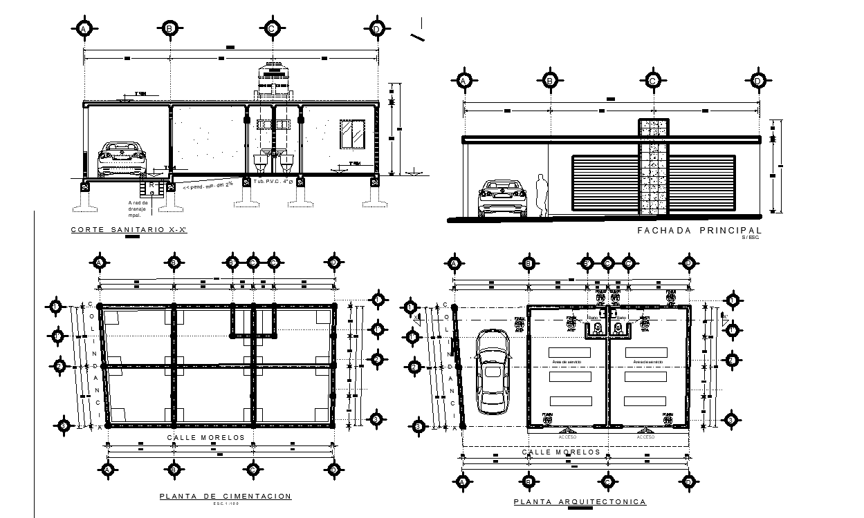 House center line plan detail dwg file - Cadbull House center line plan detail dwg file - Cadbull