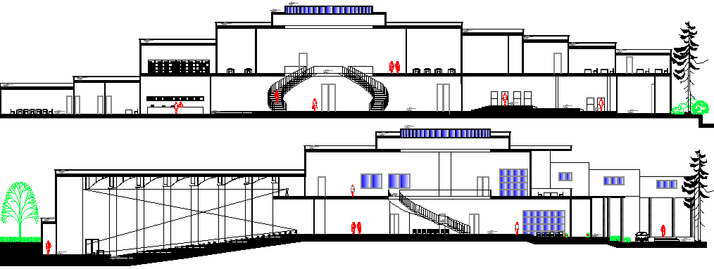 International Center of Conference Architecture Design an Elevation dwg ... International Center of Conference Architecture Design an Elevation dwg ...