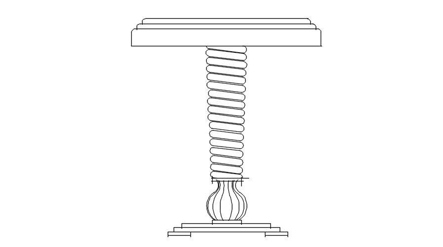 Lamp Table Design In Detail Autocad Drawing Dwg File Cad File Cadbull