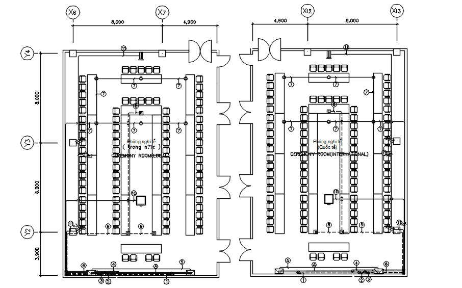 Large conference room in detail AutoCAD drawing, dwg file, CAD file ... Large conference room in detail AutoCAD drawing, dwg file, CAD file ...