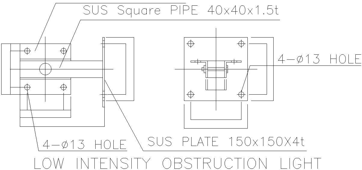 Low Intensity Obstruction Light In Autocad 2d Drawing Dwg File Cad