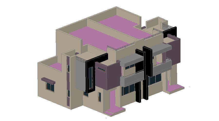 Luxuries multi-level 3d bungalow cad drawing details dwg file - Cadbull Luxuries multi-level 3d bungalow cad drawing details dwg file - Cadbull