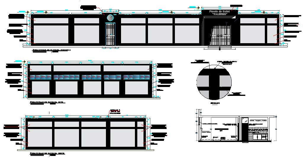 Main fence elevation, section and constructive structure details dwg ... Main fence elevation, section and constructive structure details dwg ...