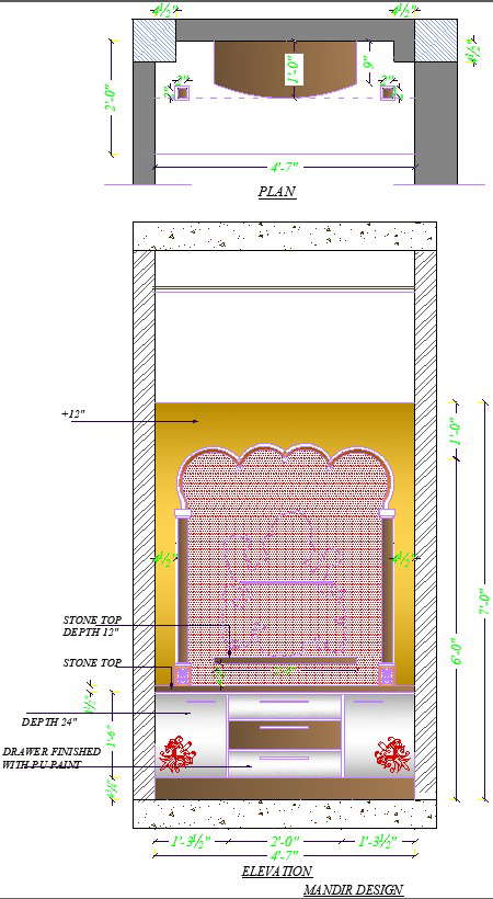 Mandir elevation design AutoCAD file, dwg drawing - Cadbull Mandir elevation design AutoCAD file, dwg drawing - Cadbull