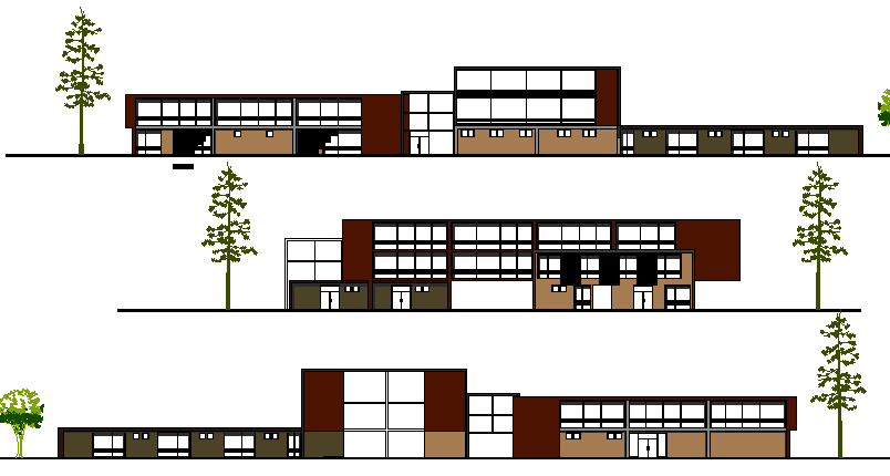 Multi-Flooring Hospital Design and Elevation dwg file - Cadbull Multi-Flooring Hospital Design and Elevation dwg file - Cadbull