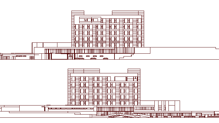 Multi-Flooring Hospital Project Elevation dwg file - Cadbull Multi-Flooring Hospital Project Elevation dwg file - Cadbull