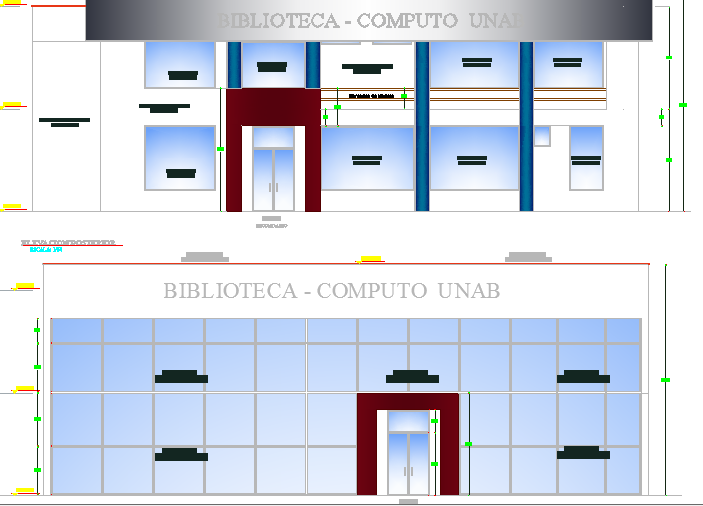 Multi-flooring virtual library main elevation details dwg file - Cadbull Multi-flooring virtual library main elevation details dwg file - Cadbull