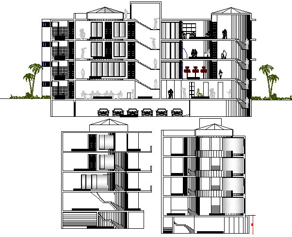 Multi-level city shopping mall elevation and sectional details dwg file ... Multi-level city shopping mall elevation and sectional details dwg file ...