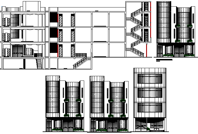 Multi-level shopping center mall elevation and sectional details dwg ... Multi-level shopping center mall elevation and sectional details dwg ...
