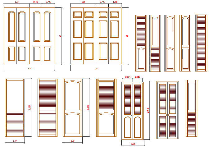Multiple common door designs project dwg file - Cadbull Multiple common door designs project dwg file - Cadbull