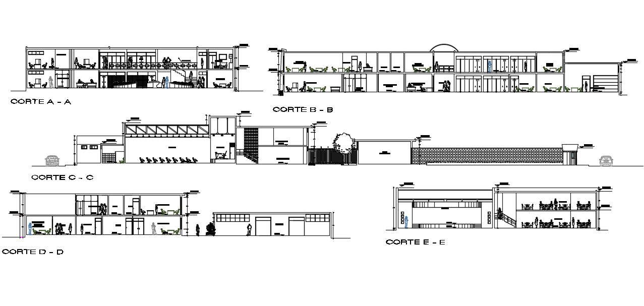 Municipal Office Building Section Plan - Cadbull Municipal Office Building Section Plan - Cadbull