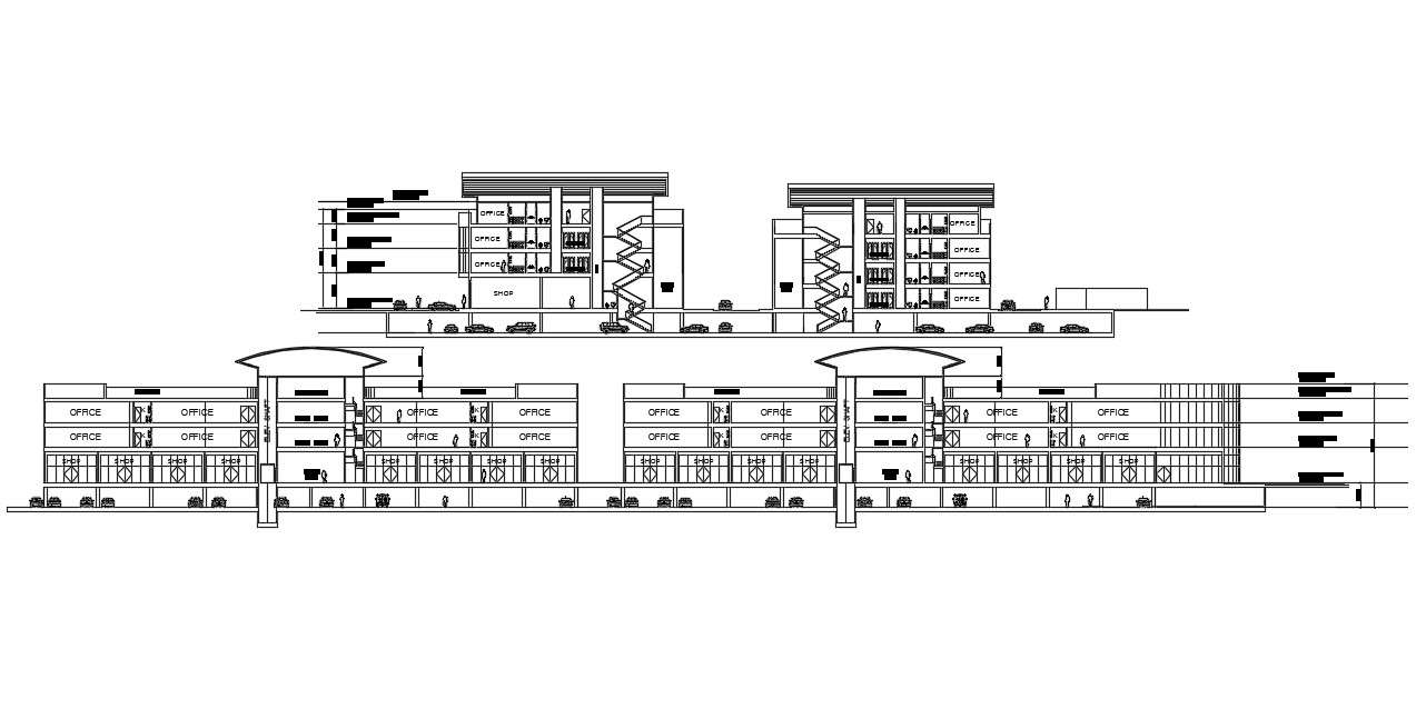 Office Building Section Plan - Cadbull Office Building Section Plan - Cadbull