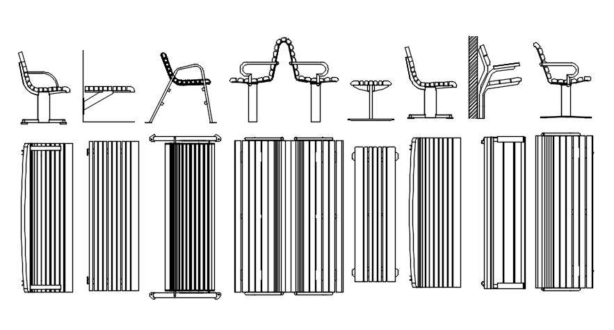 Outside benches block detail drawing presented in this AutoCAD drawing ... Outside benches block detail drawing presented in this AutoCAD drawing ...