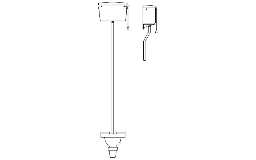 Pedestal Type Water Closet Design In Autocad 2d Drawing Cad File Dwg