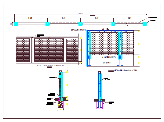Perimeter fence of garden elevation and sectional view dwg file - Cadbull Perimeter fence of garden elevation and sectional view dwg file - Cadbull