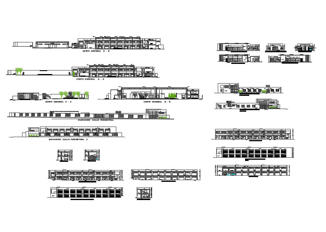Primary educational institute all sided elevation and sectional details ... Primary educational institute all sided elevation and sectional details ...