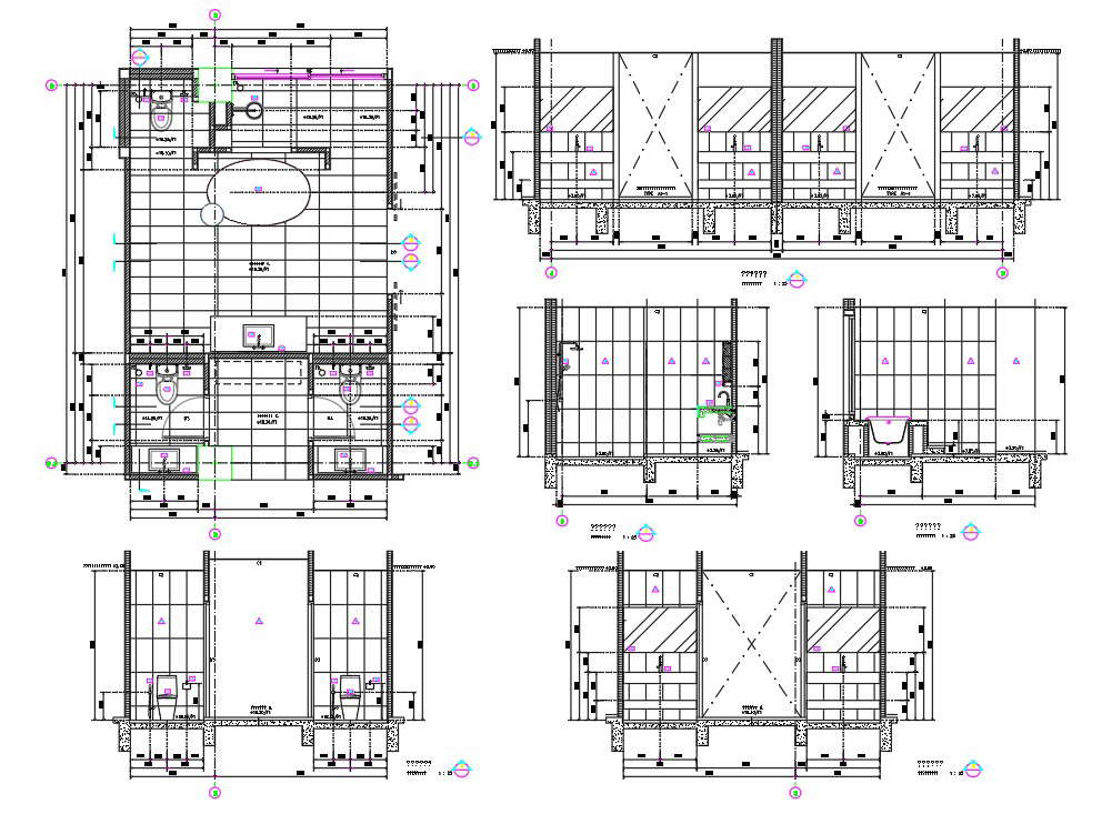 Public Toilet Wash Room Layout Plan Drawing DWG File - Cadbull Public Toilet Wash Room Layout Plan Drawing DWG File - Cadbull