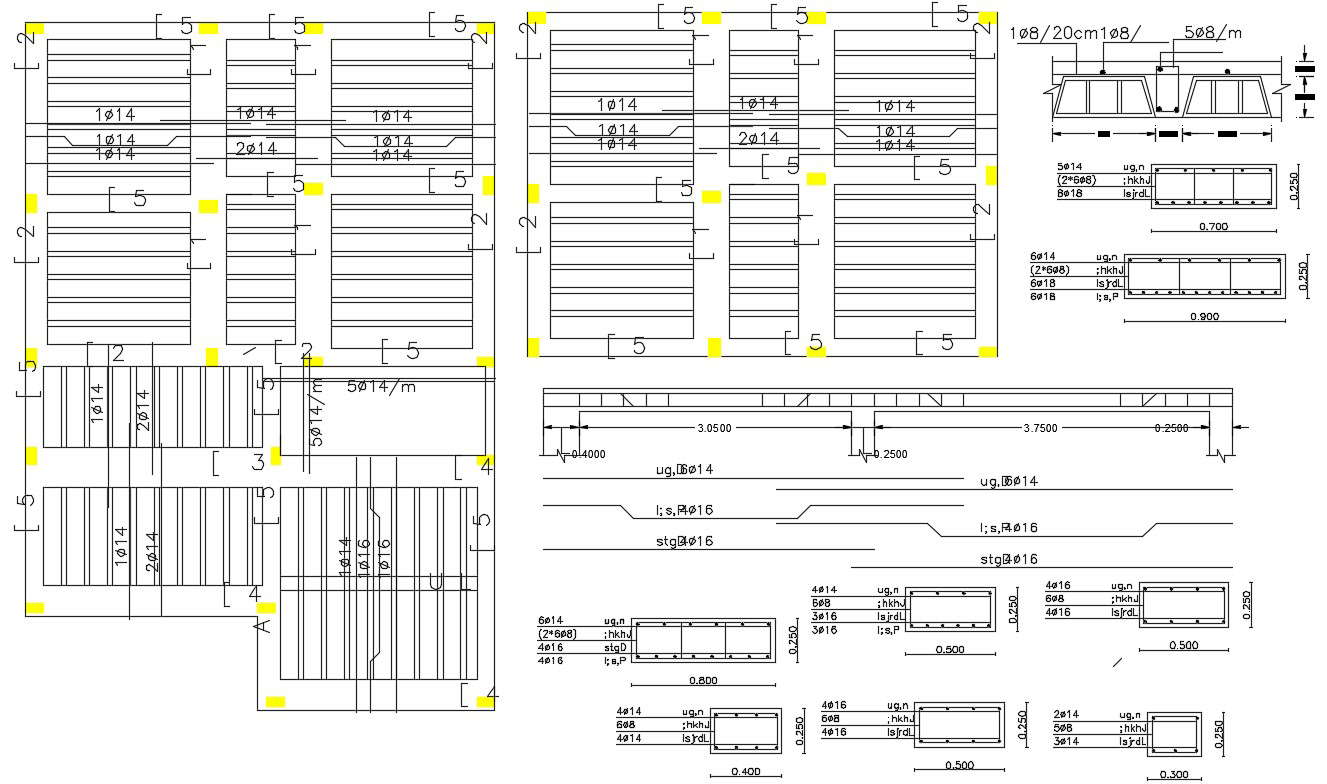 RCC Construction And Column Layout Plan AutoCAD File - Cadbull RCC Construction And Column Layout Plan AutoCAD File - Cadbull