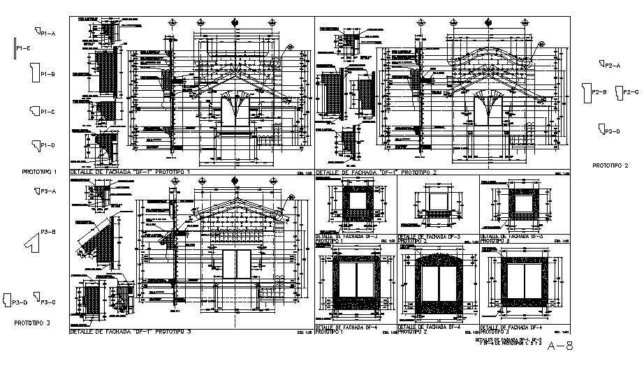 Residential house elevation and constructive sectional details dwg file ... Residential house elevation and constructive sectional details dwg file ...